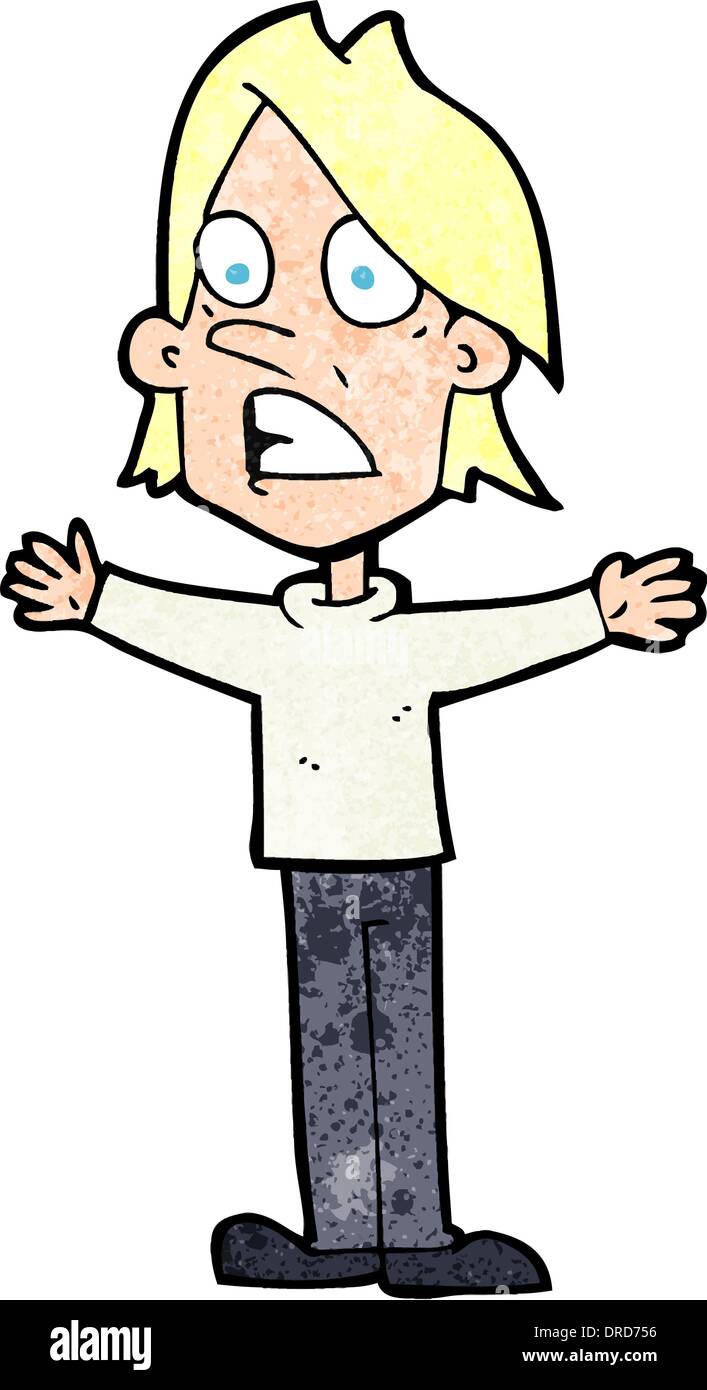 cartoon frightened man Stock Vector Image & Art - Alamy