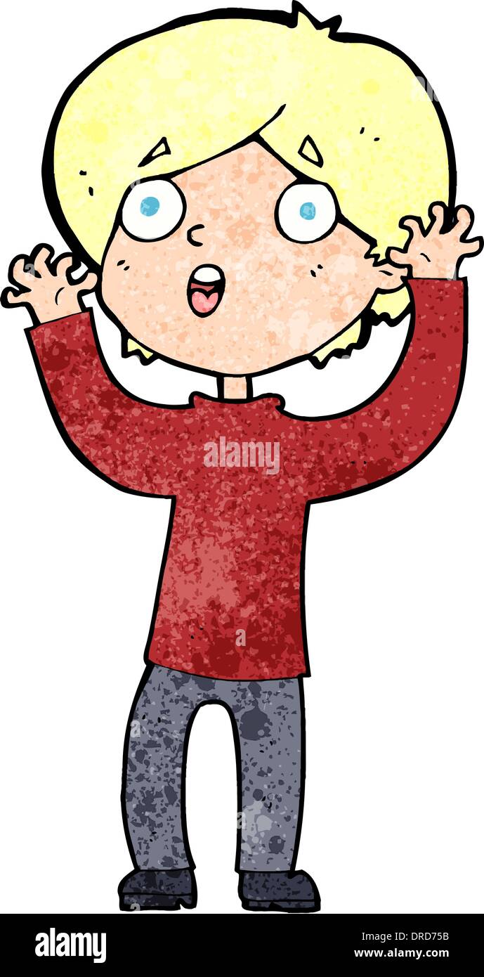 cartoon frightened man Stock Vector Image & Art - Alamy