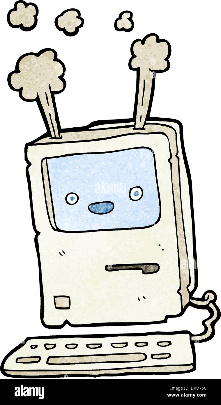 cartoon old computer Stock Vector Image & Art - Alamy