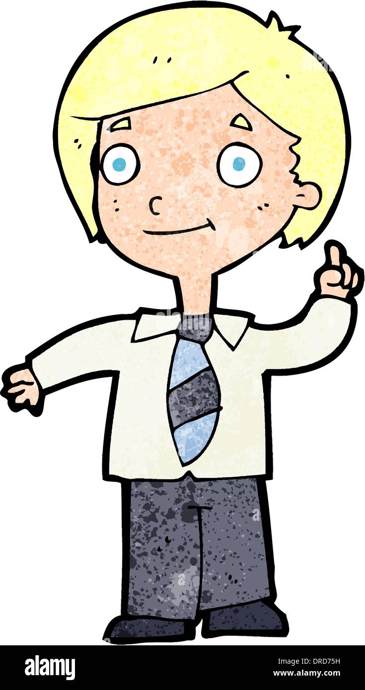 cartoon school boy answering question Stock Vector Image & Art - Alamy