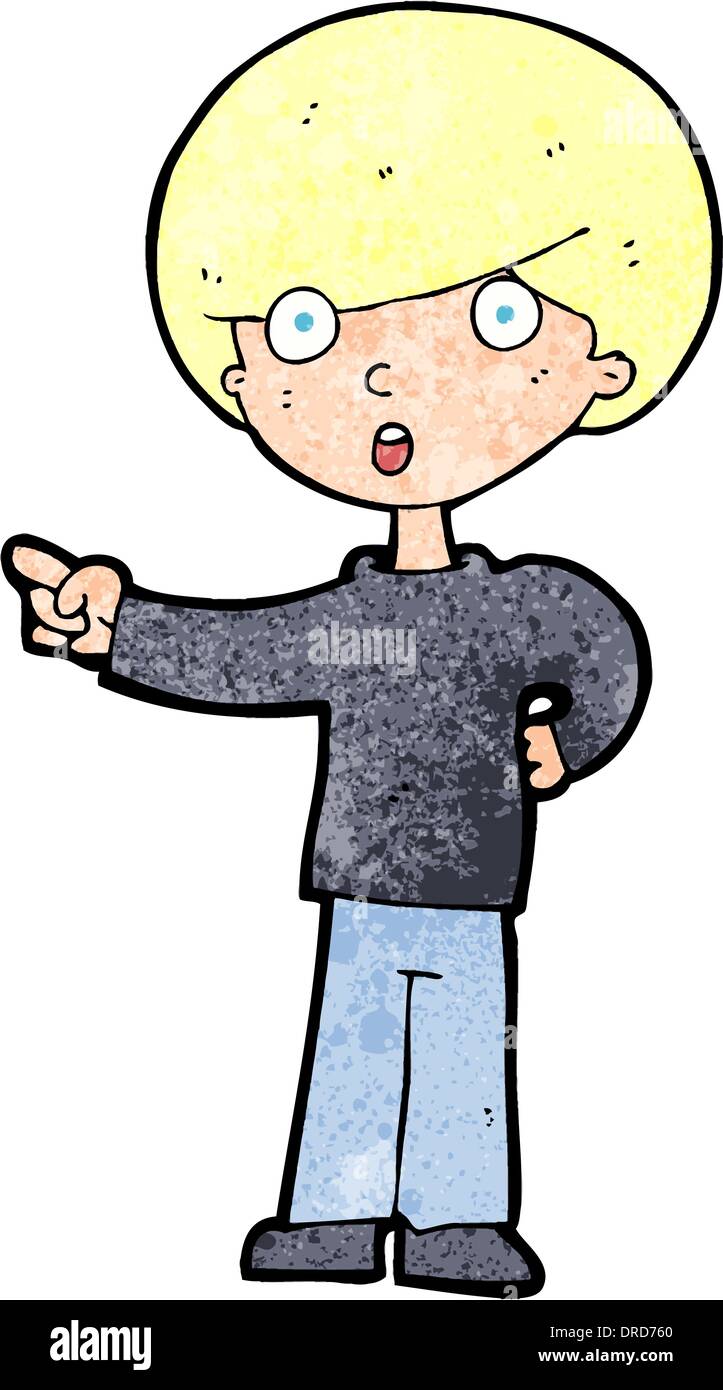 cartoon pointing boy Stock Vector Image & Art - Alamy