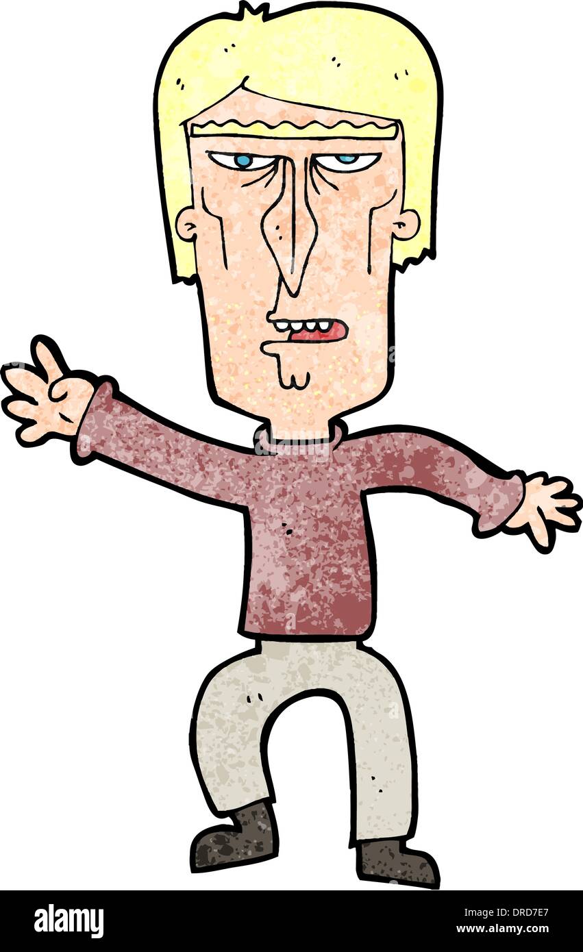 cartoon angry man waving warning Stock Vector Image & Art - Alamy