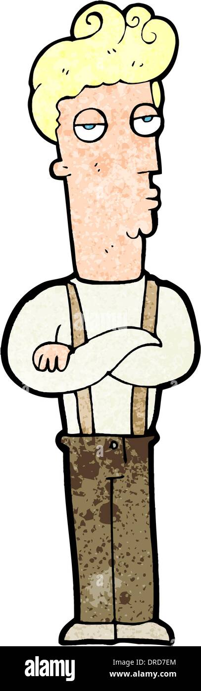 cartoon unimpressed man Stock Vector Image & Art - Alamy