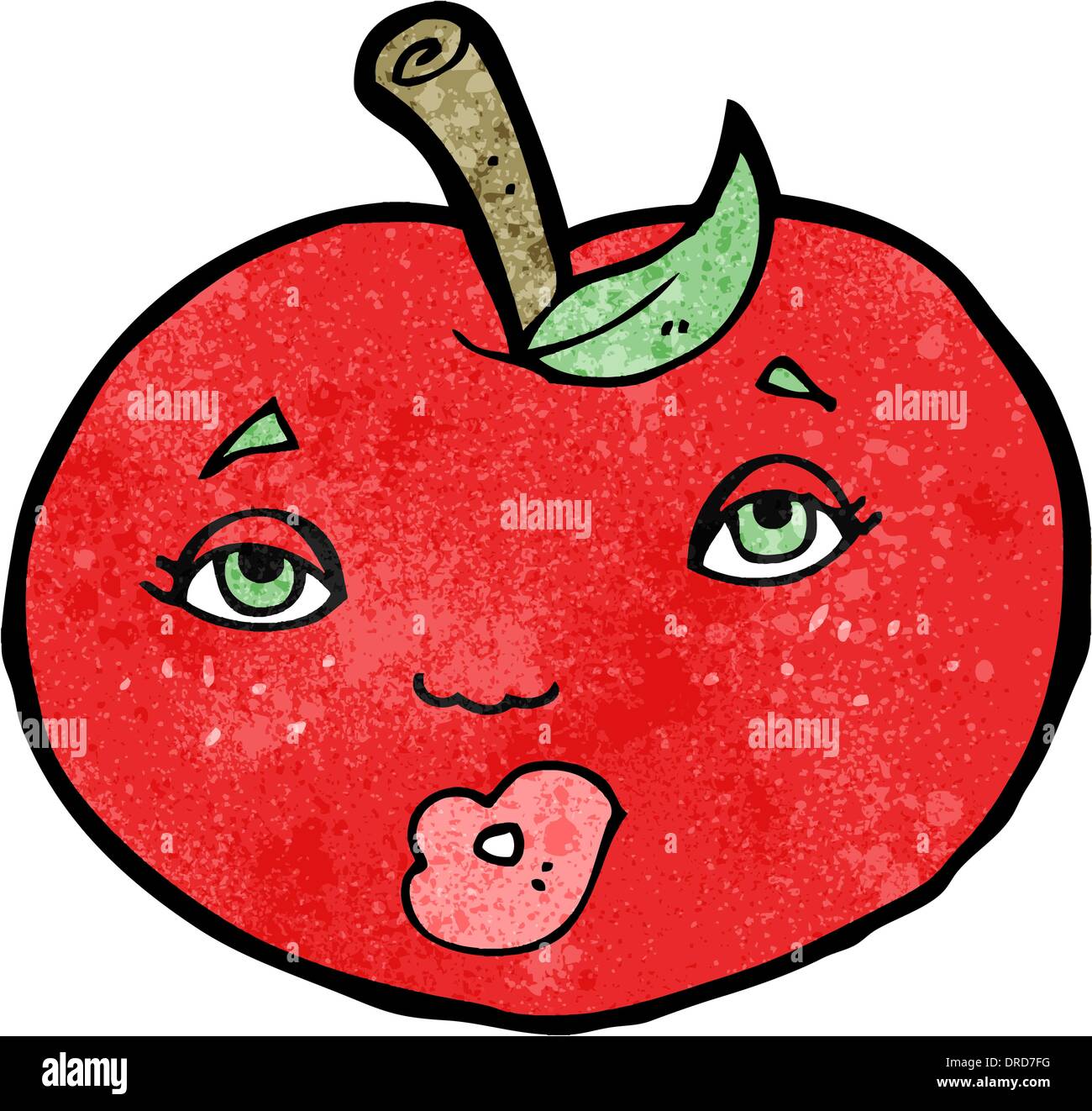 cartoon apple with face Stock Vector Image & Art - Alamy
