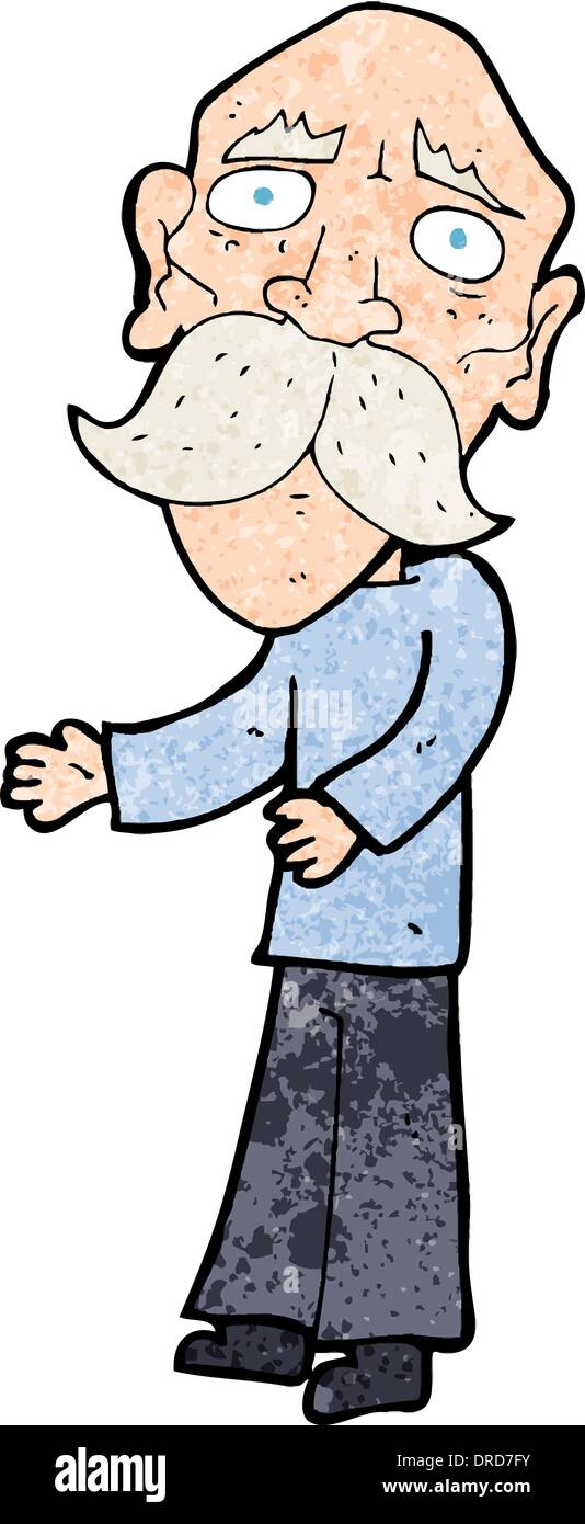 Cartoon lonely old man Stock Vector Images - Alamy