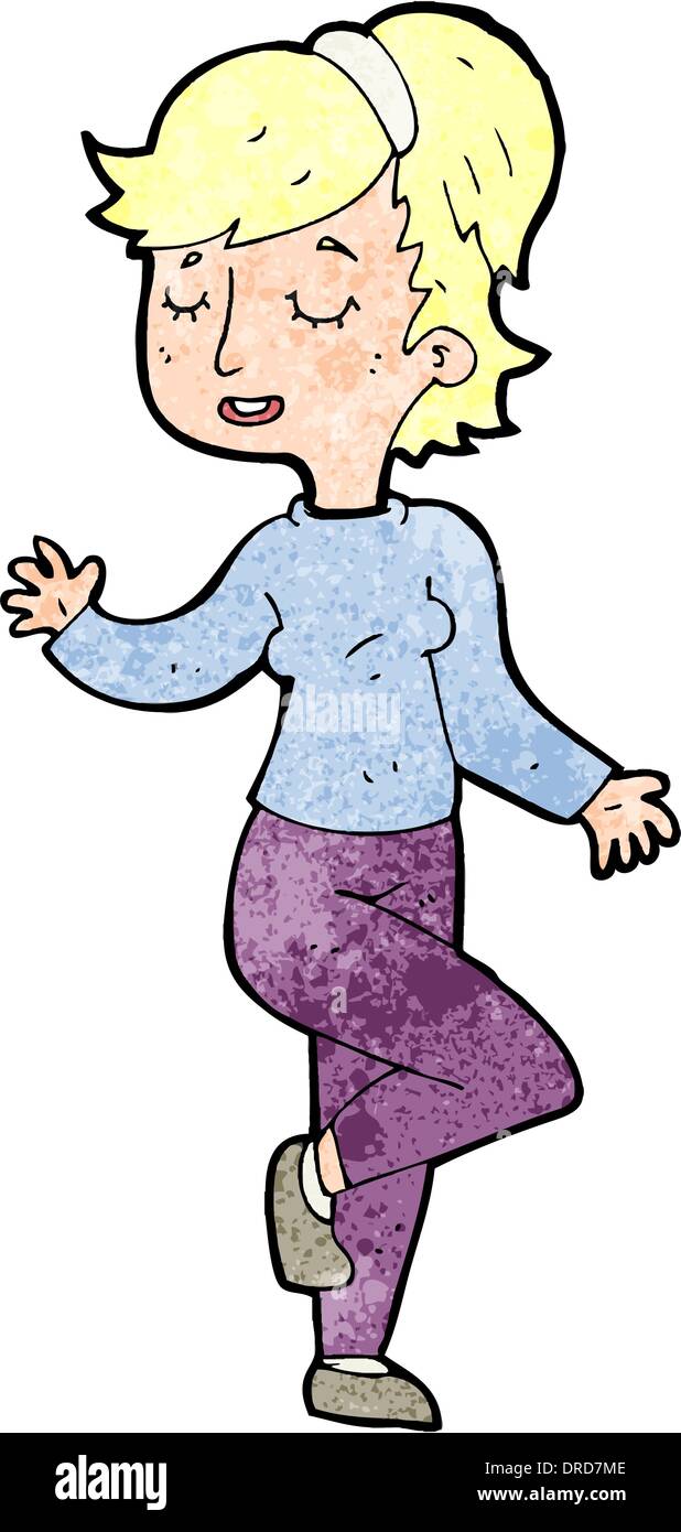 cartoon dancing woman Stock Vector Image & Art - Alamy