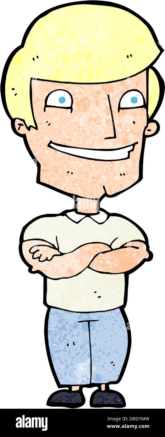 cartoon grinning man Stock Vector Image & Art - Alamy