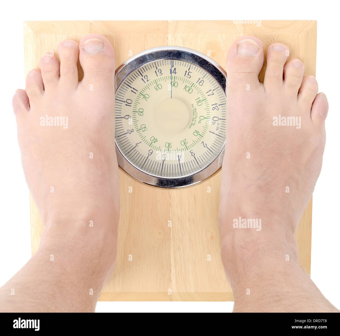 Fat man on scale hi-res stock photography and images - Alamy