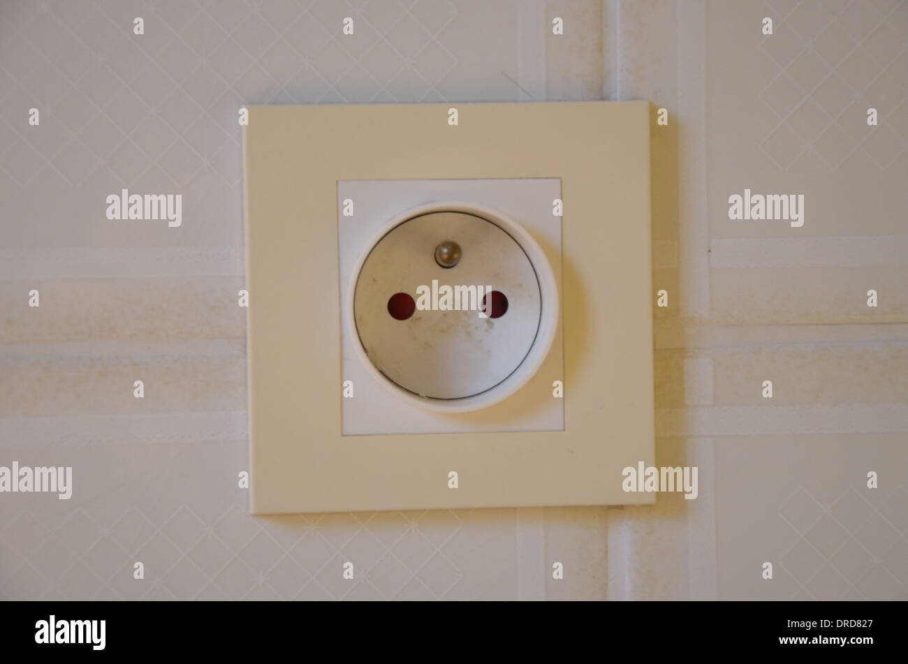 European wall outlet Stock Photo - Alamy
