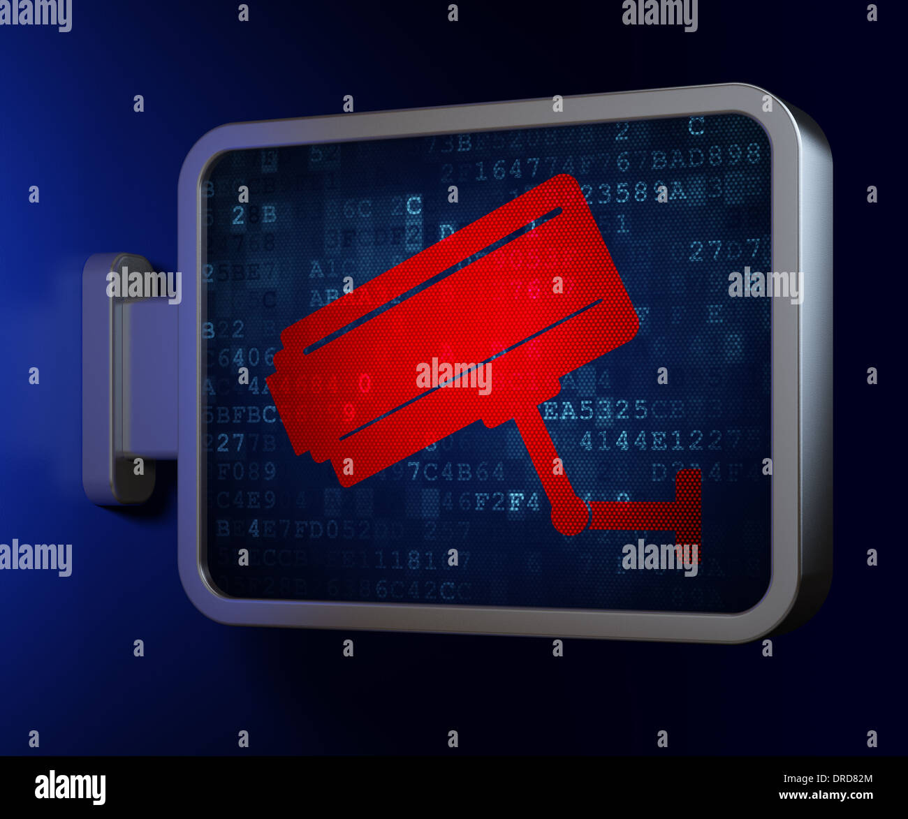 Safety concept: Cctv Camera on billboard background Stock Photo - Alamy