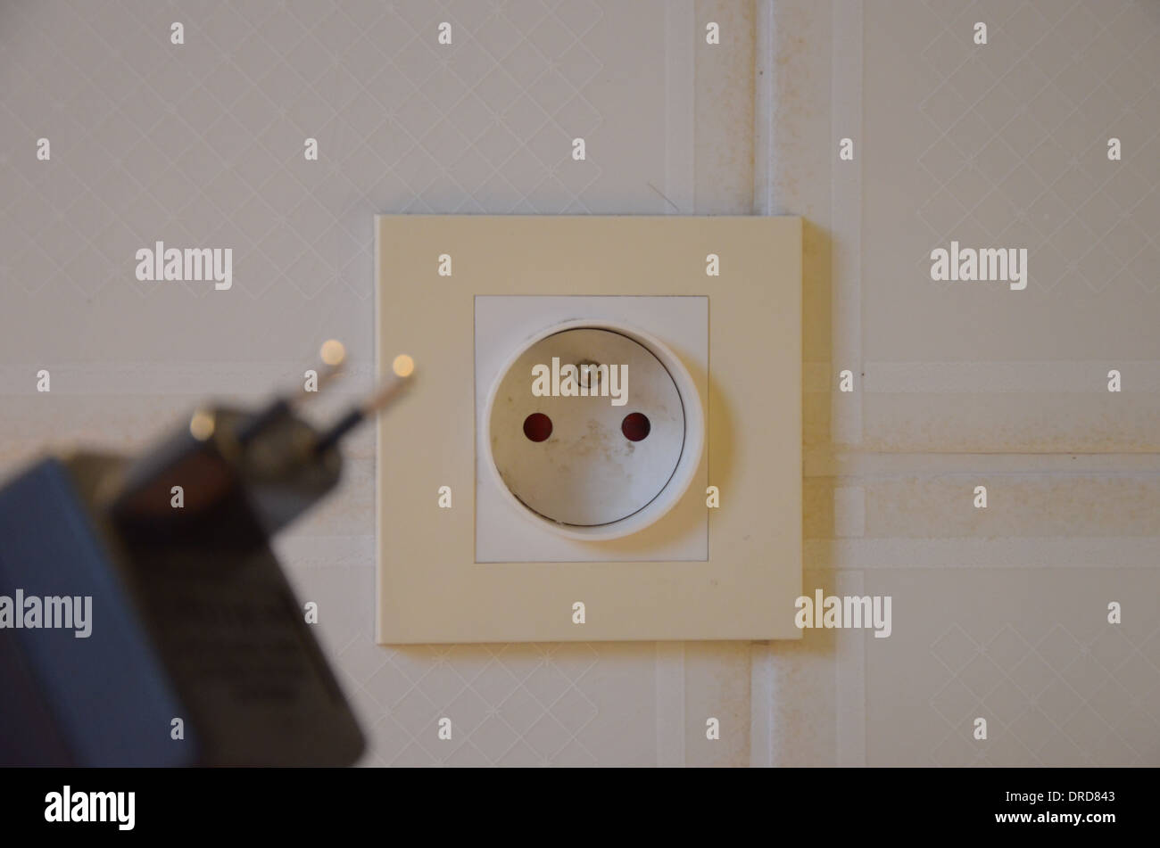 European electric outlet Stock Photo - Alamy