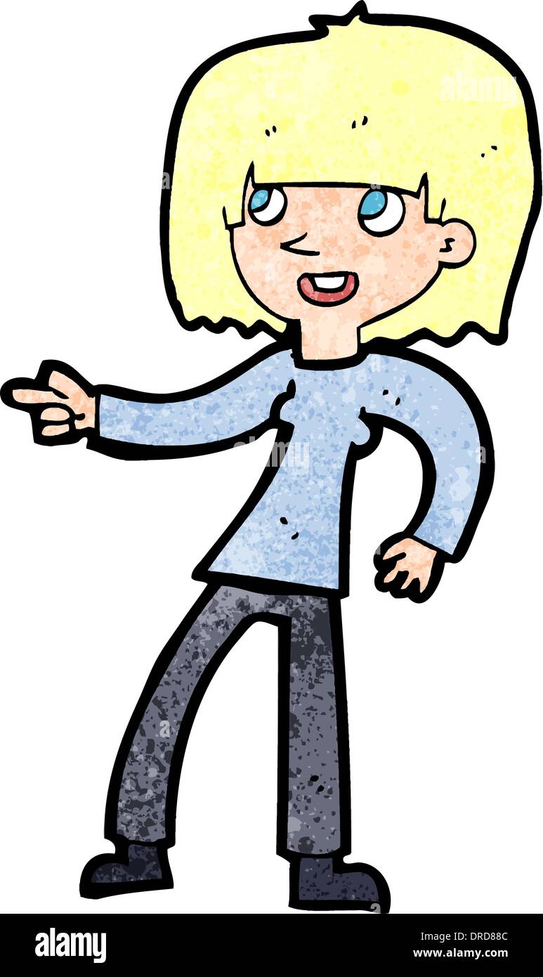 cartoon girl pointing Stock Vector Image & Art - Alamy
