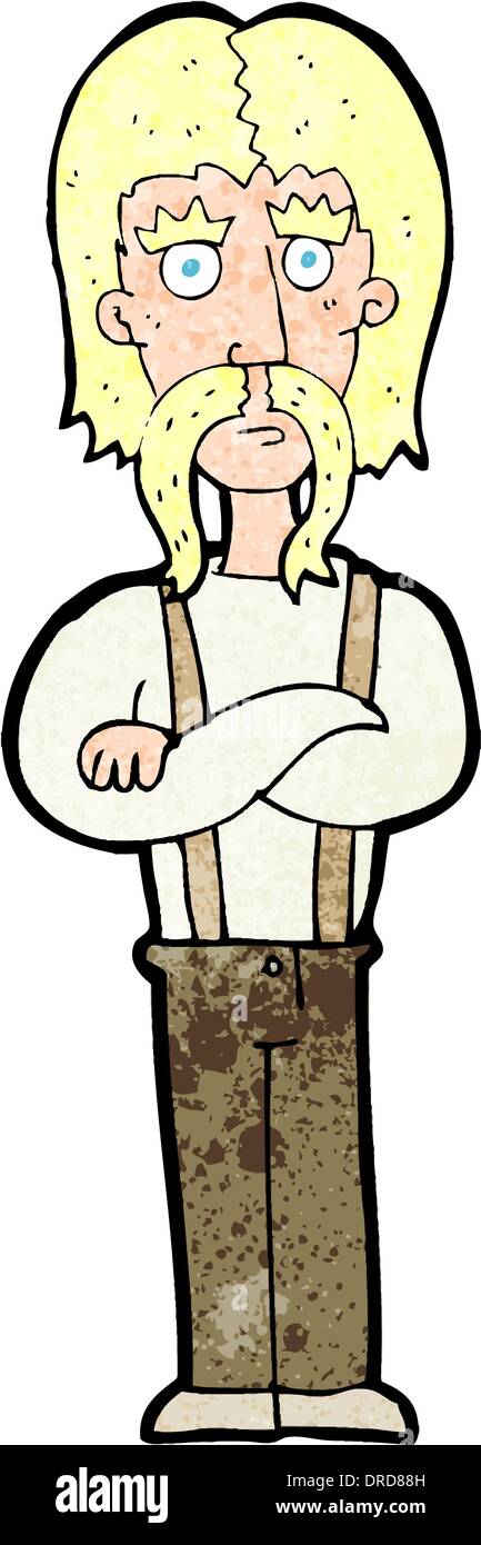 cartoon long mustache man with folded arms Stock Vector Image & Art - Alamy