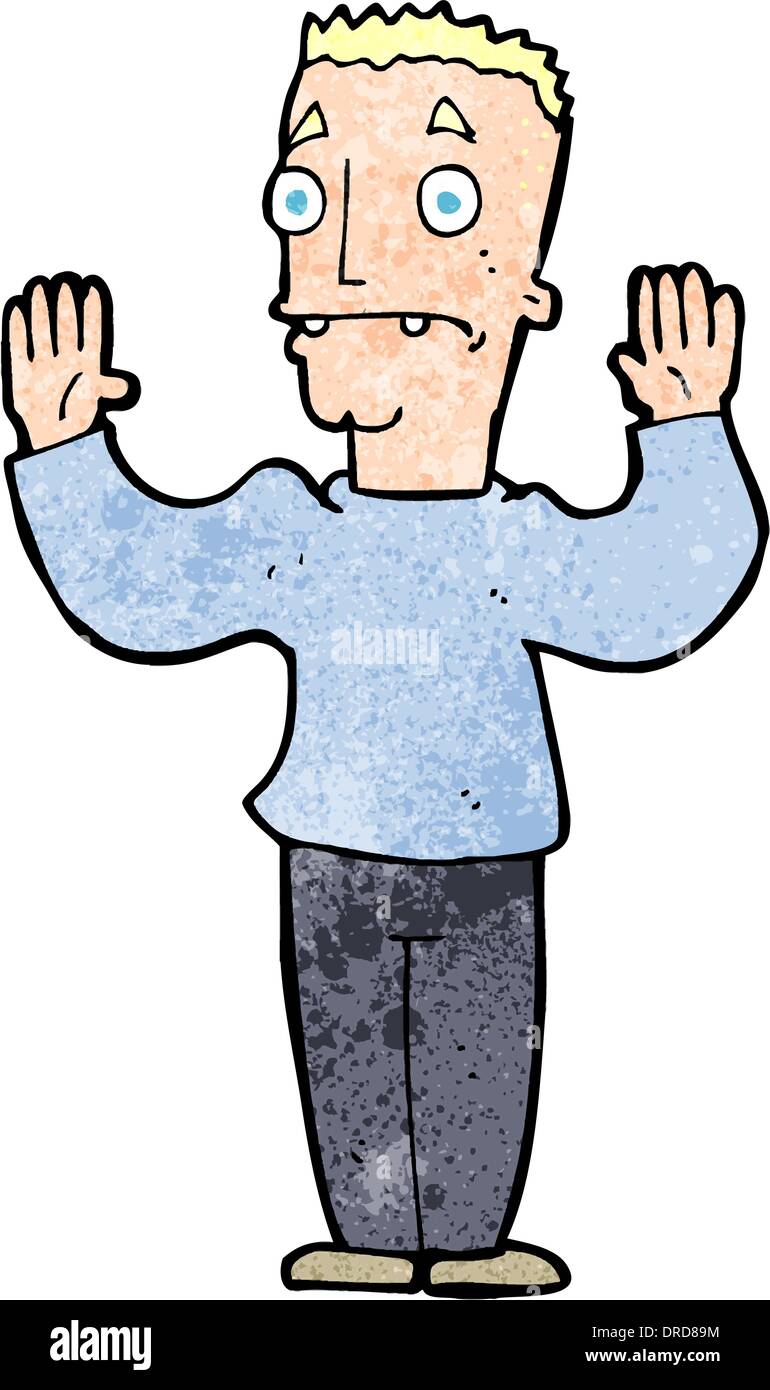 cartoon man surrendering Stock Vector Image & Art - Alamy