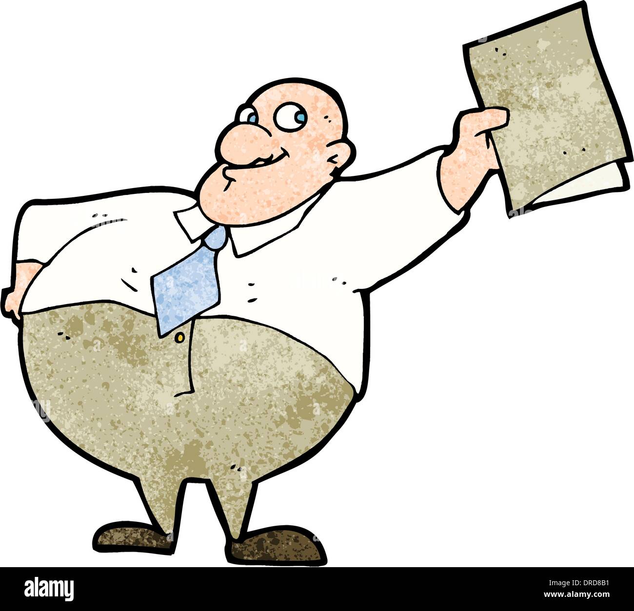 cartoon happy boss with file Stock Vector Image & Art - Alamy
