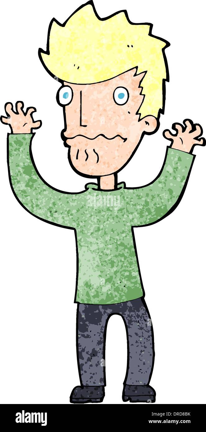 cartoon frightened man Stock Vector Image & Art - Alamy
