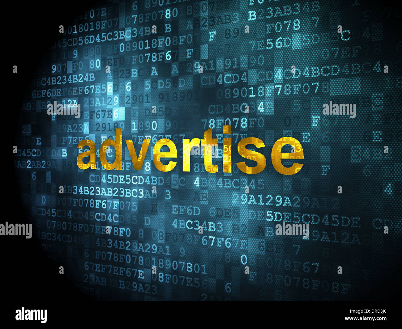 Marketing concept: Advertise on digital background Stock Photo - Alamy