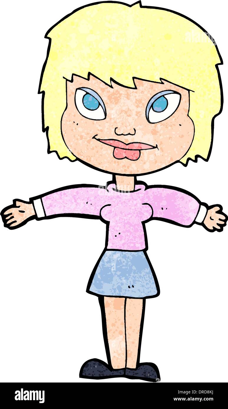 cartoon woman with open arms Stock Vector Image & Art - Alamy