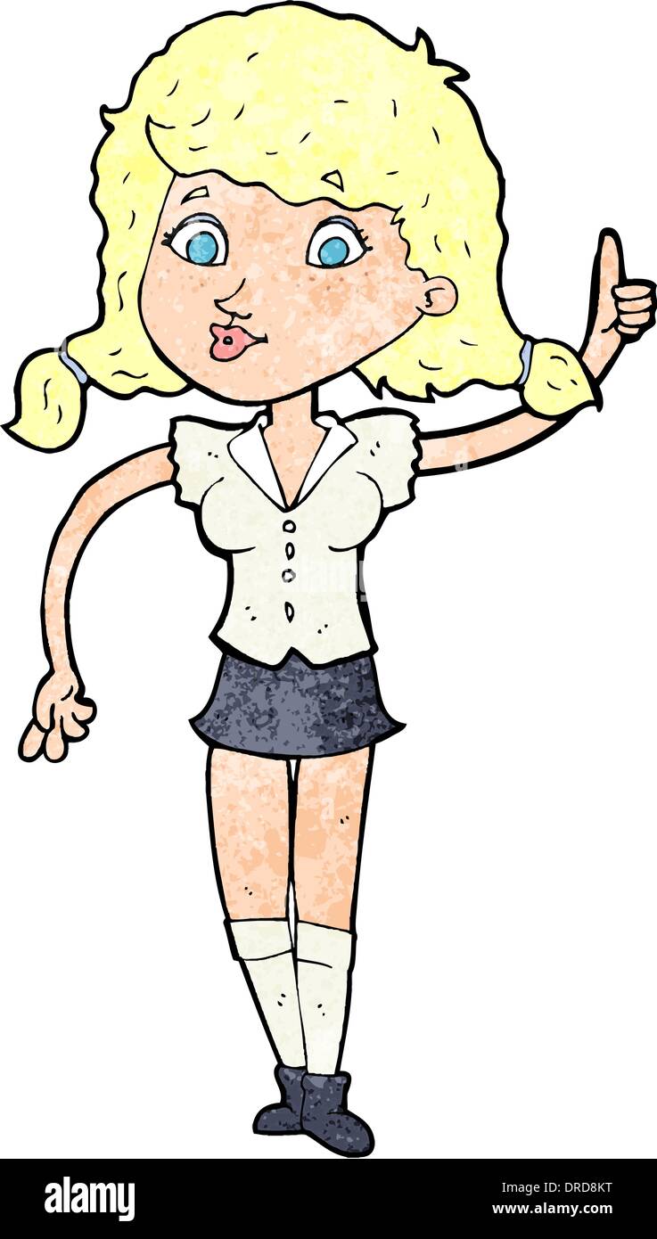 cartoon pretty woman with idea Stock Vector Image & Art - Alamy