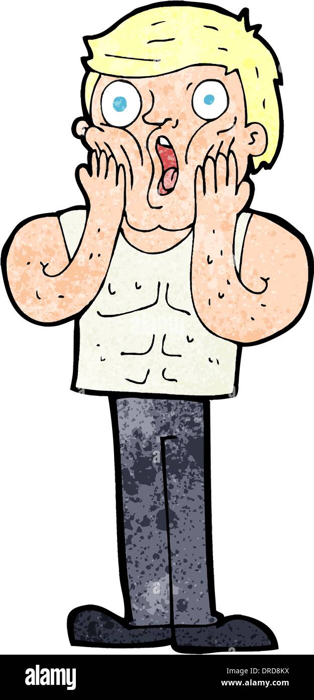 cartoon shocked gym man Stock Vector Image & Art - Alamy