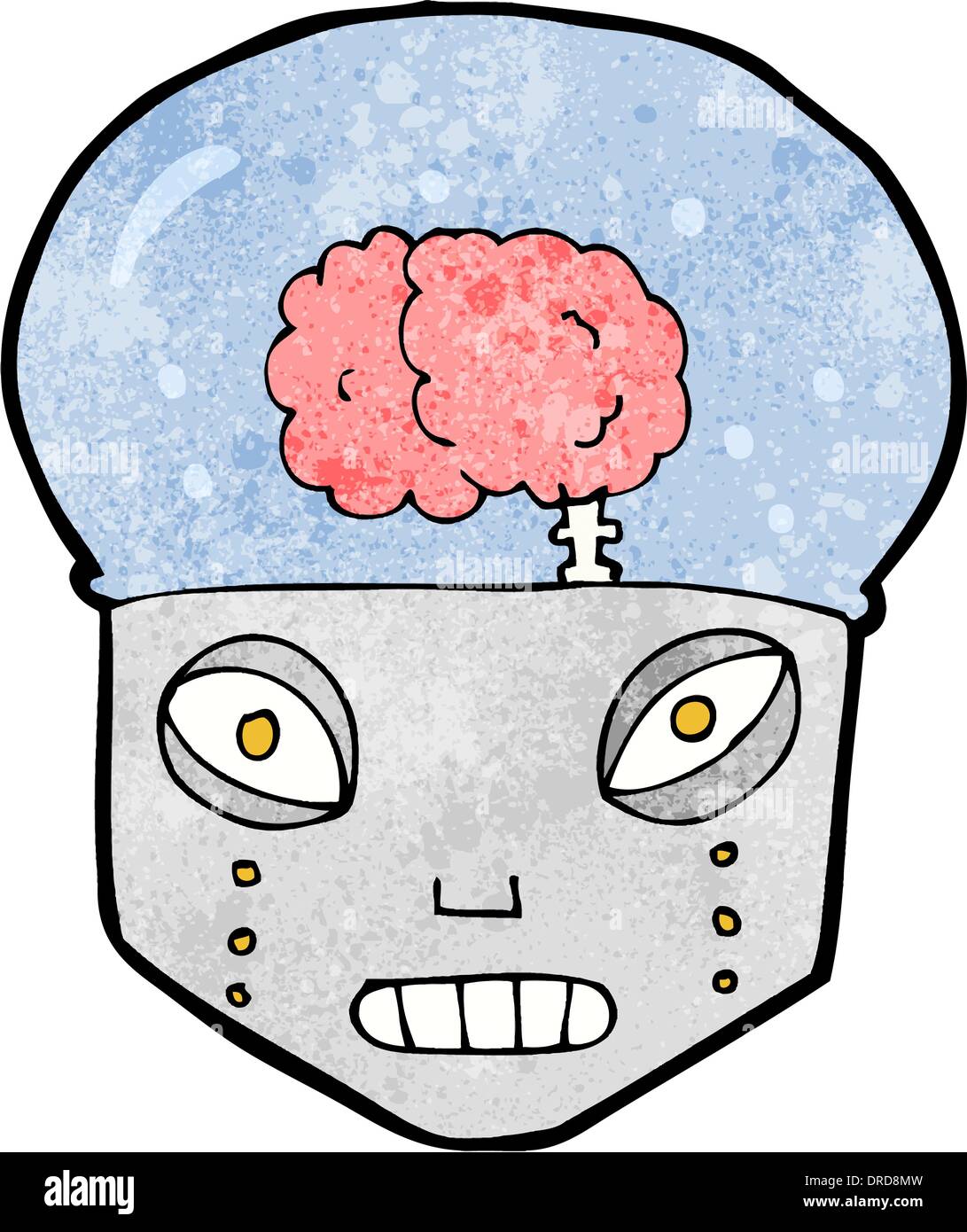 cartoon spooky robot head Stock Vector Image & Art - Alamy