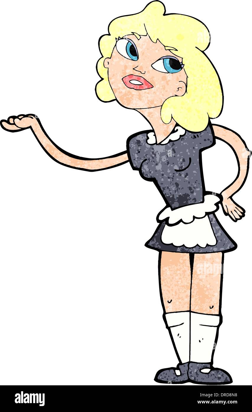 cartoon waitress serving Stock Vector Image & Art - Alamy