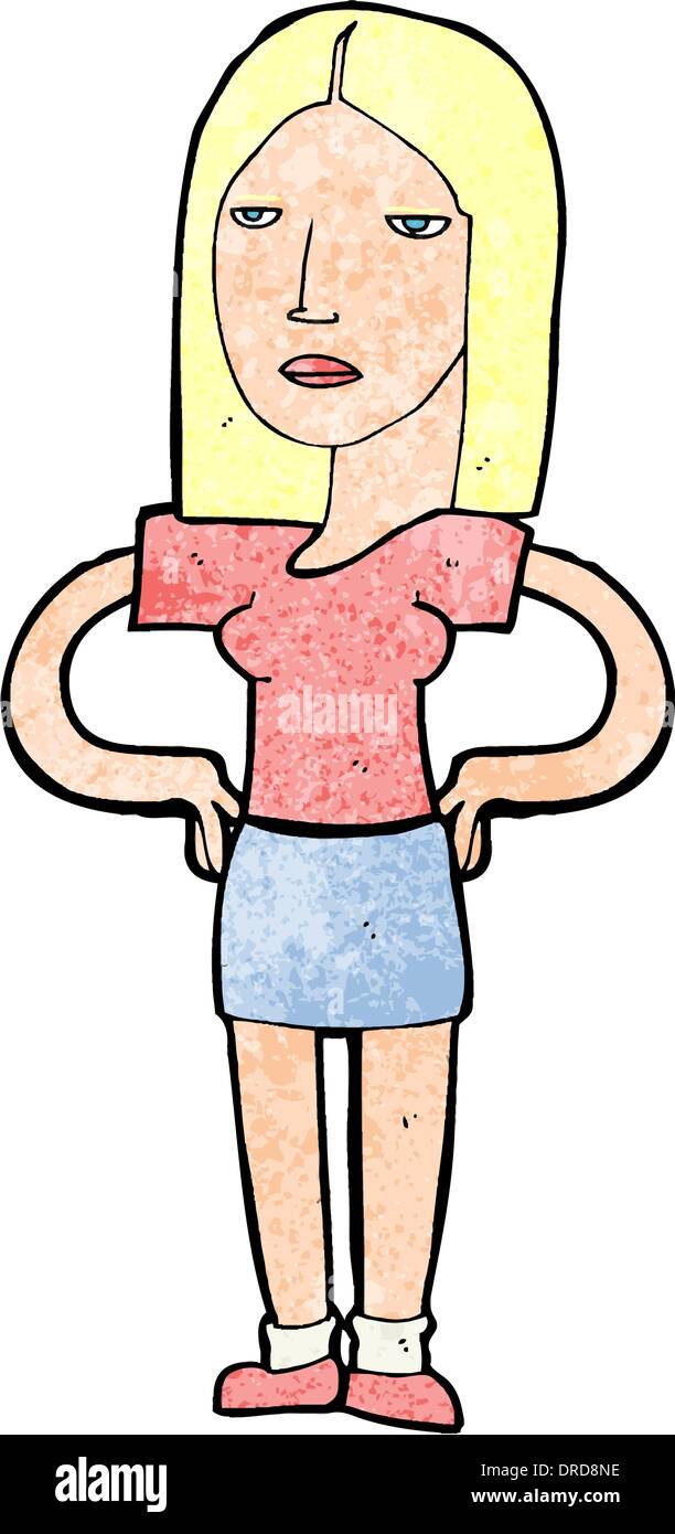 cartoon woman with hands on hips Stock Vector Image & Art - Alamy