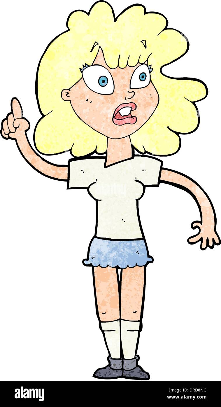 cartoon woman making point Stock Vector Image & Art - Alamy