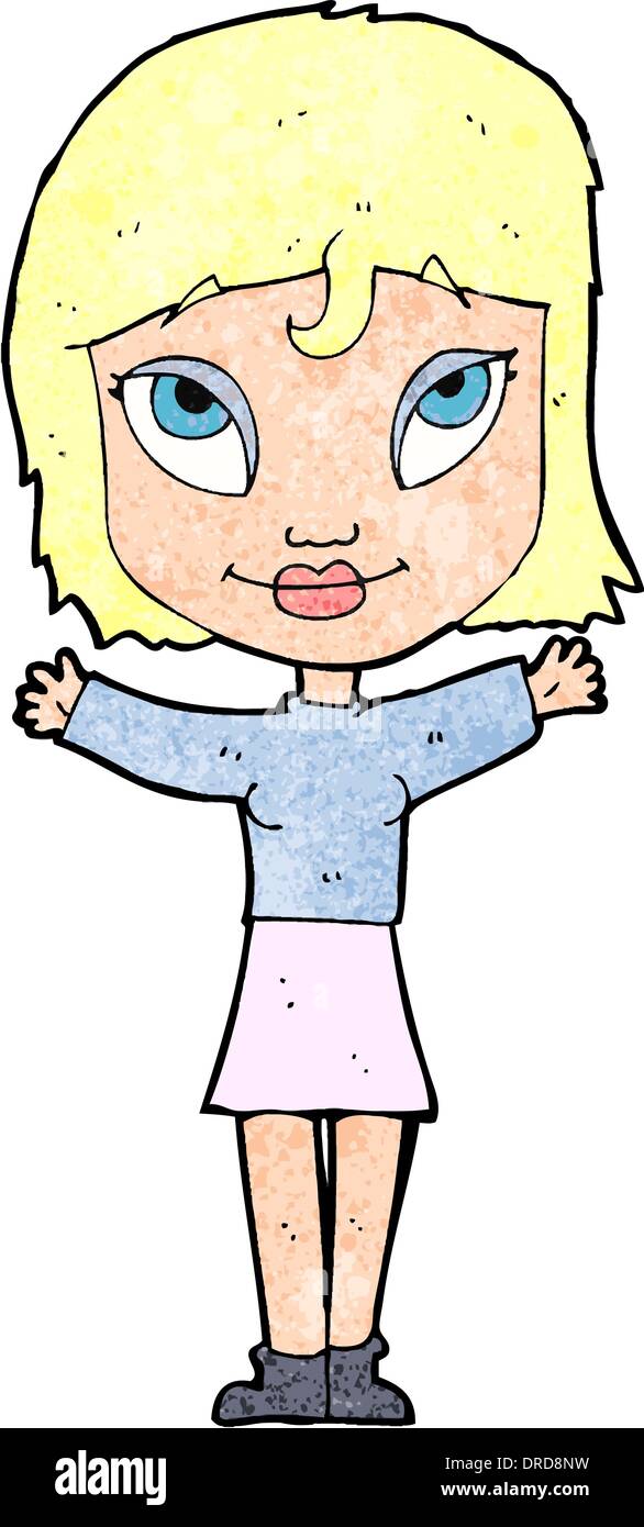 cartoon woman with open arms Stock Vector Image & Art - Alamy