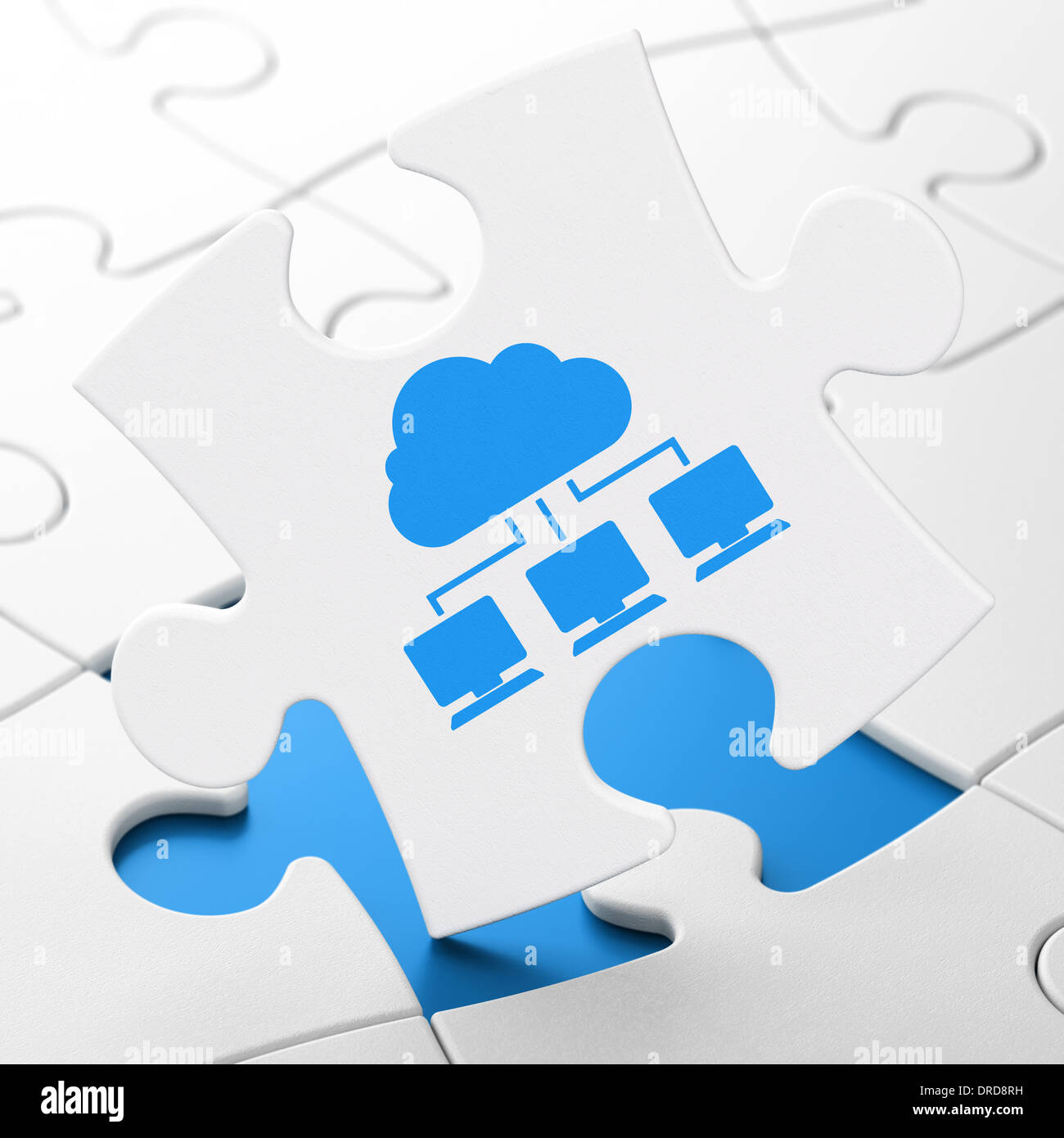 Networking concept: Cloud Network on puzzle background Stock Photo - Alamy