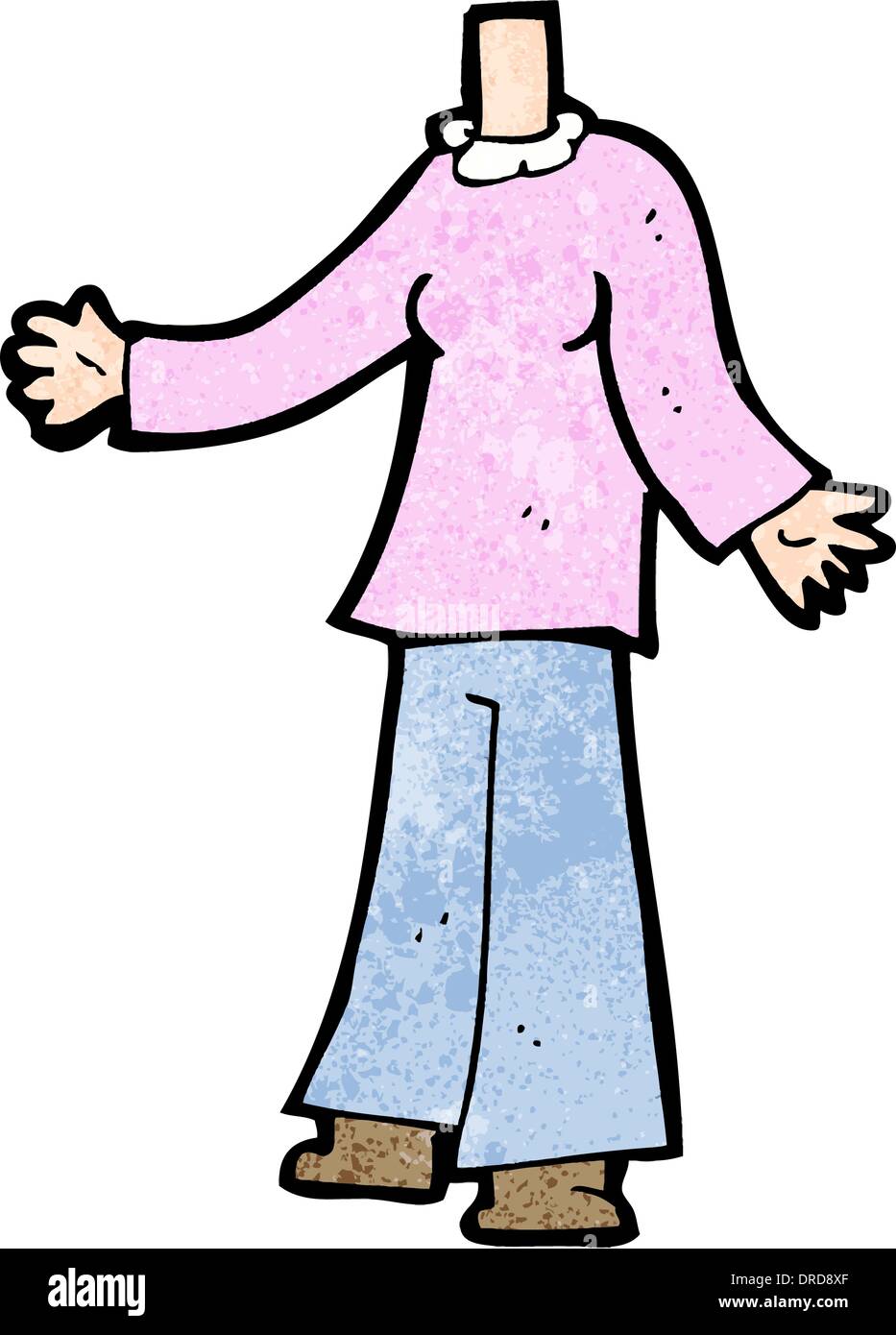 cartoon female body (add photos or mix and match cartoons Stock Vector ...