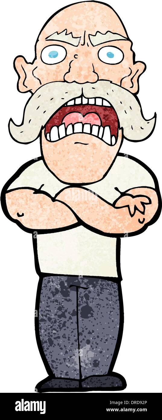 cartoon angry man Stock Vector Image & Art - Alamy