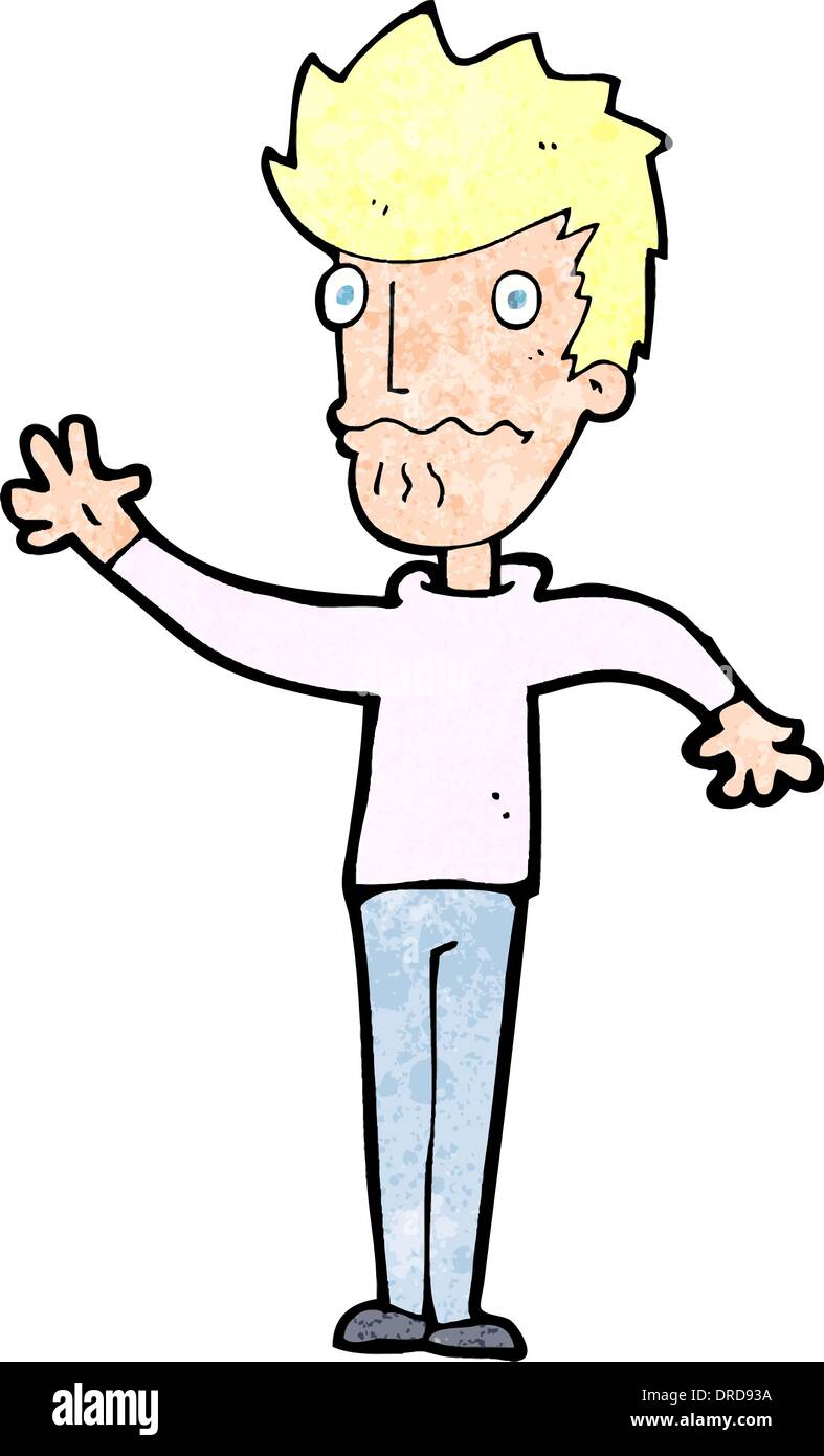 Cartoon man reaching out hand hi-res stock photography and images - Alamy