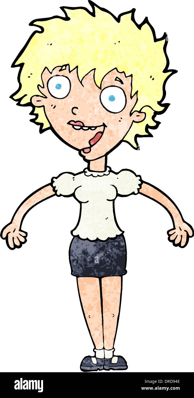 cartoon excited woman Stock Vector Image & Art - Alamy