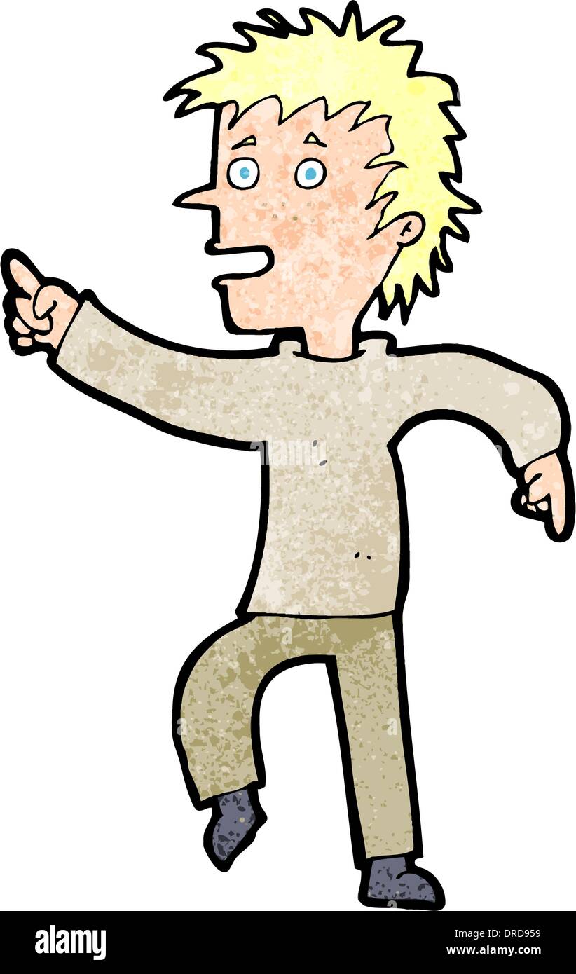 cartoon happy man pointing Stock Vector Image & Art - Alamy