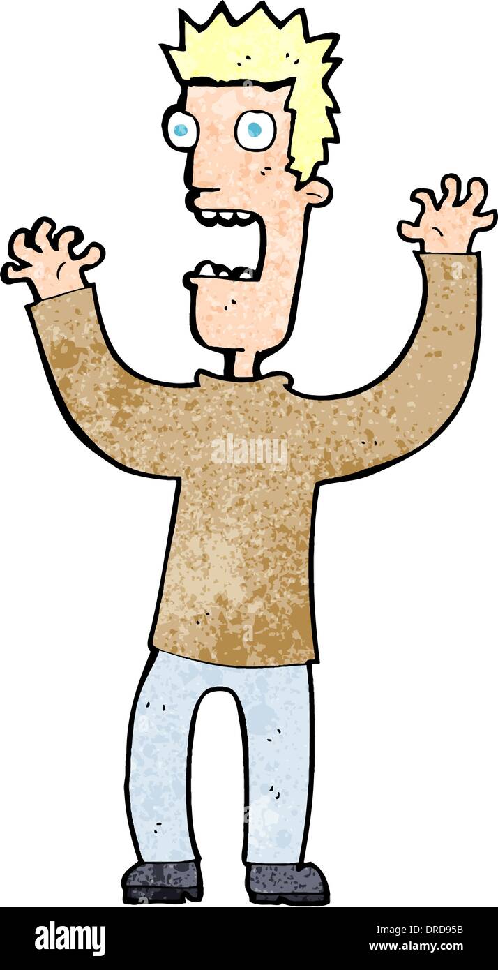 cartoon terrified man Stock Vector Image & Art - Alamy
