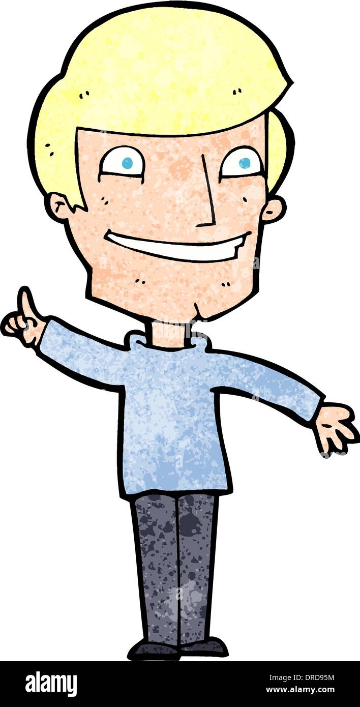 cartoon grinning man with idea Stock Vector Image & Art - Alamy