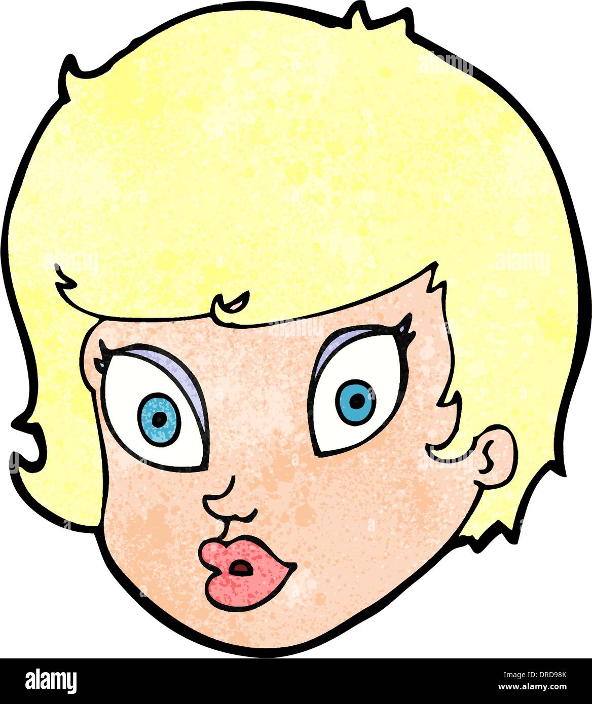 cartoon surprised female face Stock Vector Image & Art - Alamy