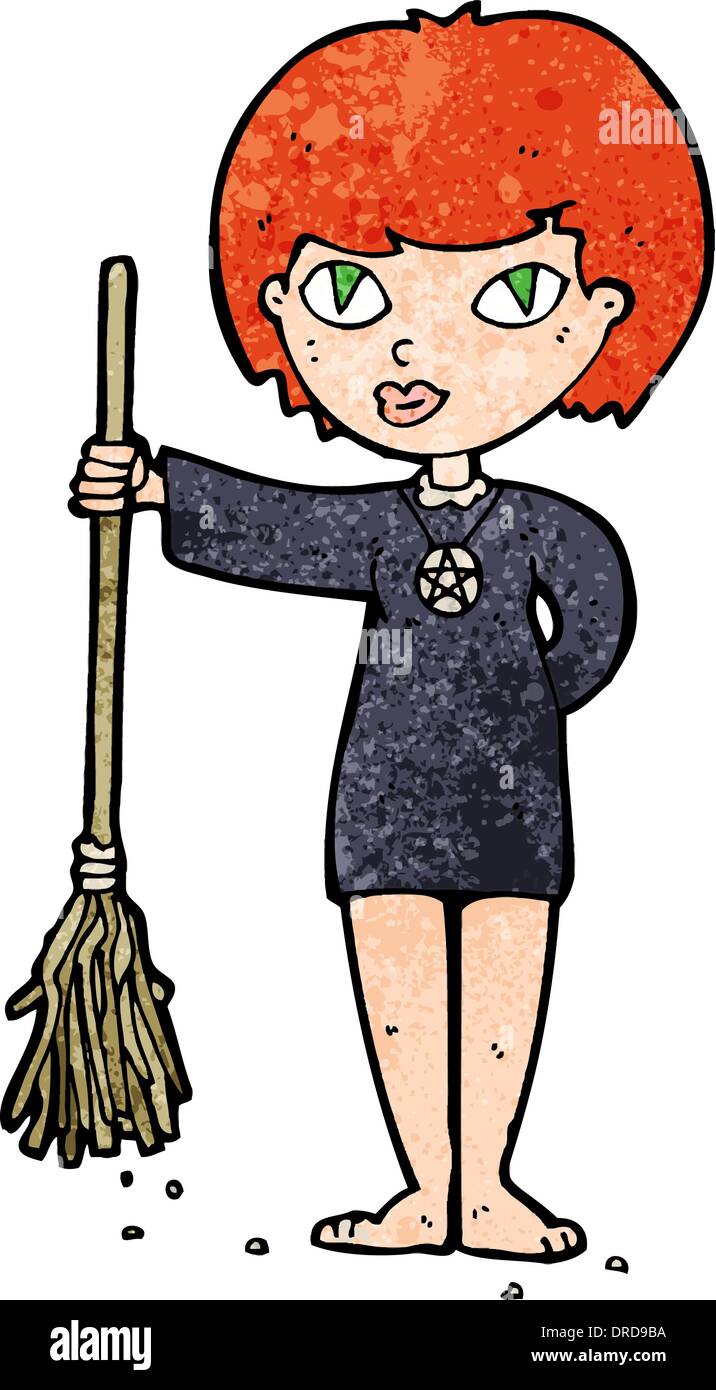 cartoon pretty witch girl Stock Vector Image & Art - Alamy