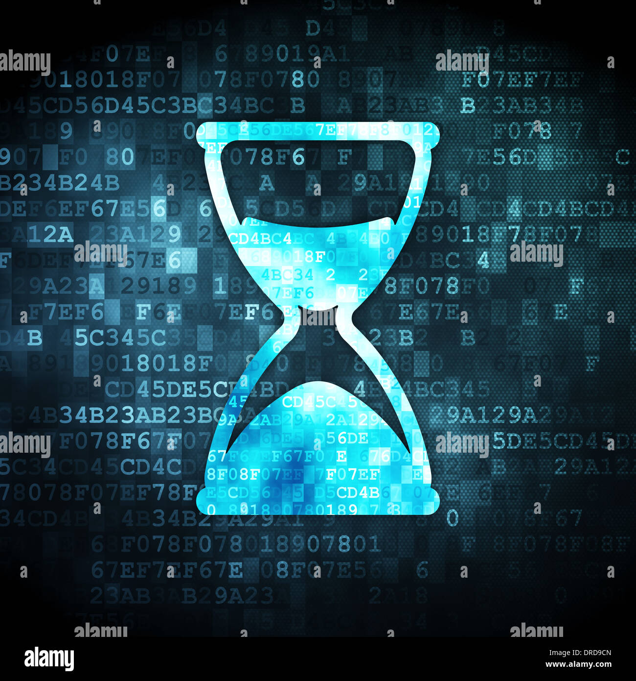 Time concept: Hourglass on digital background Stock Photo - Alamy