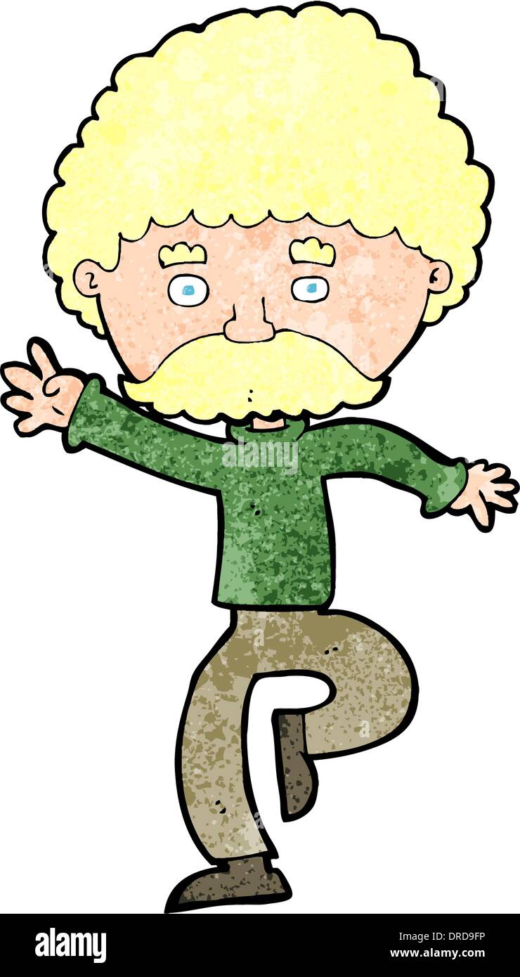 Cartoon dancing man mustache hi-res stock photography and images - Alamy