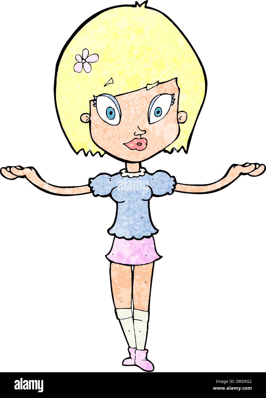 cartoon woman making balancing gesture Stock Vector Image & Art - Alamy