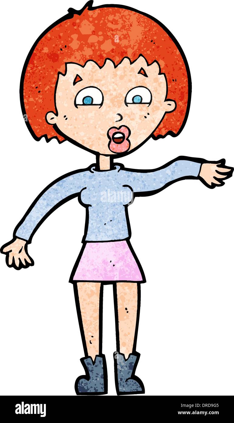 cartoon surprised woman Stock Vector Image & Art - Alamy