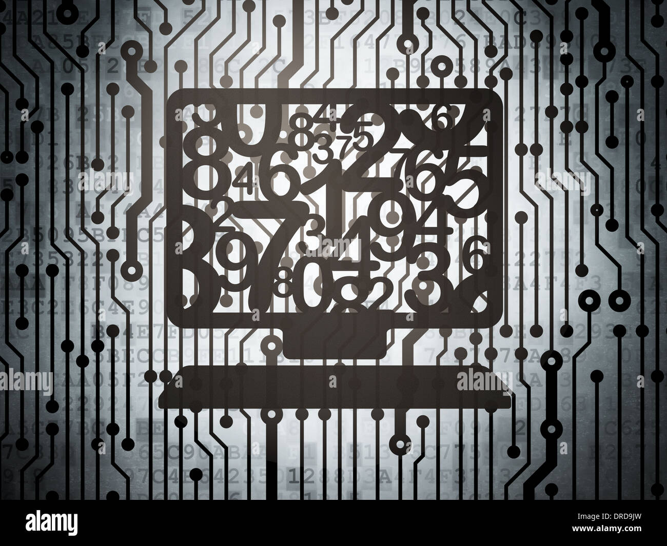 Education concept: circuit board with Computer Pc Stock Photo - Alamy
