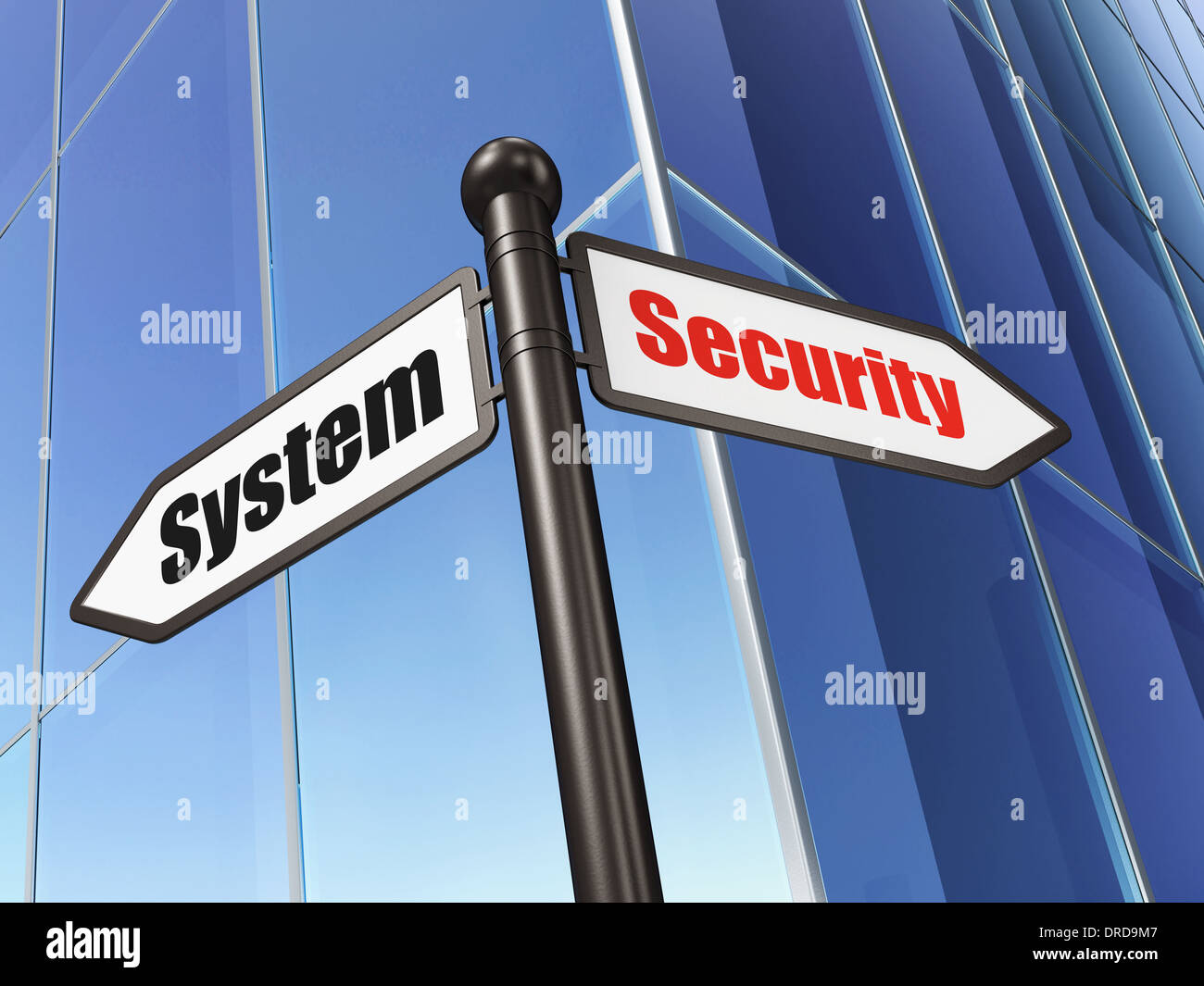 Safety concept: sign Security System on Building background Stock Photo ...