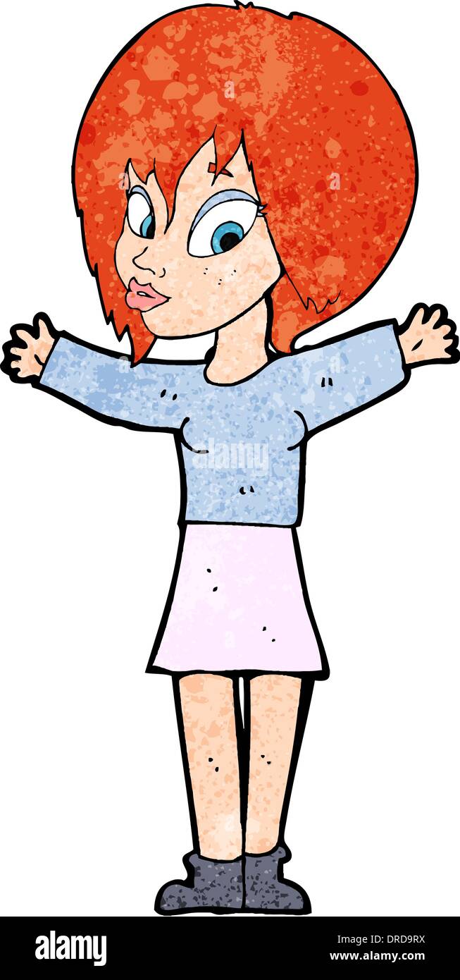 cartoon woman with open arms Stock Vector Image & Art - Alamy