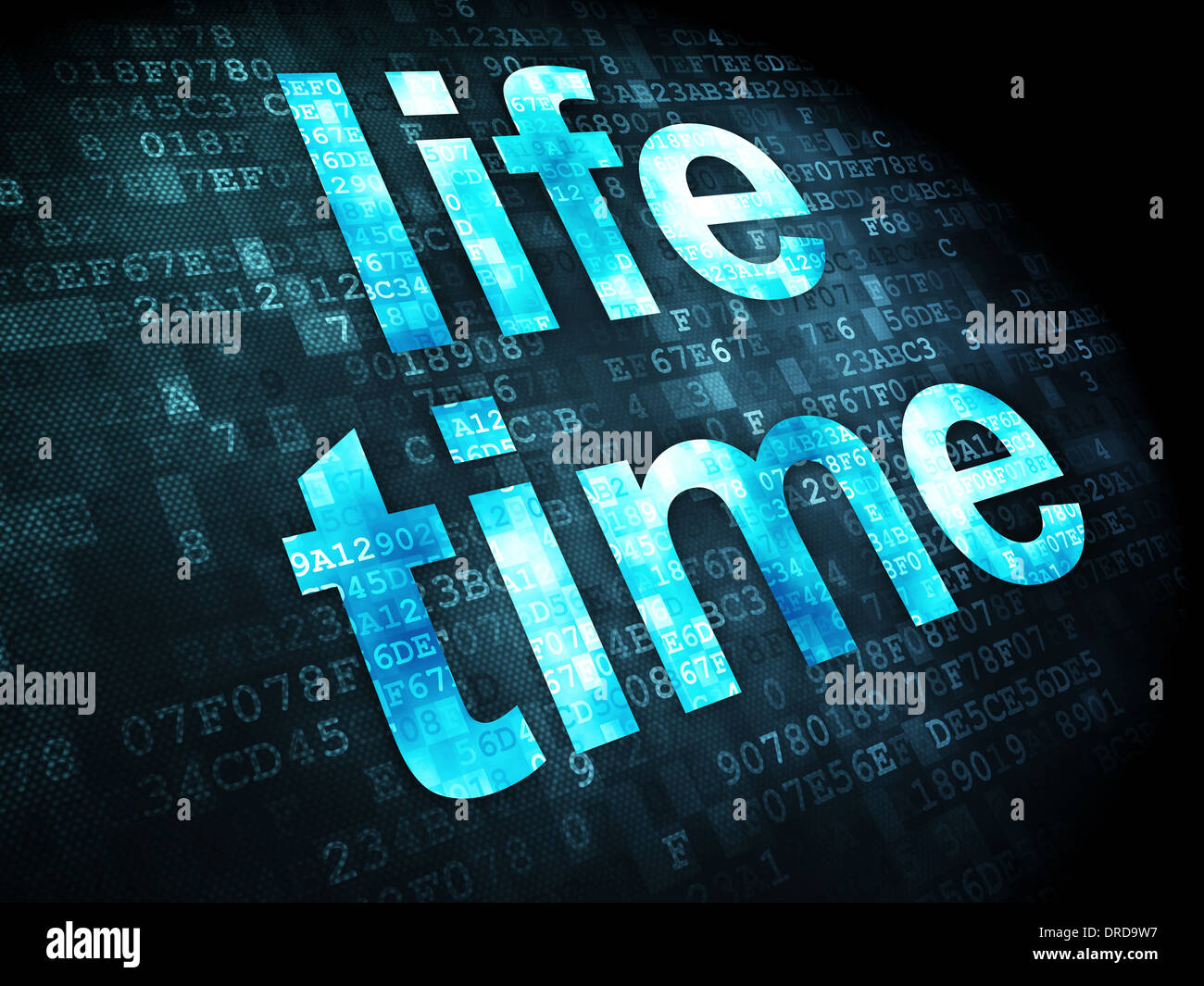 Timeline concept: Life Time on digital background Stock Photo - Alamy