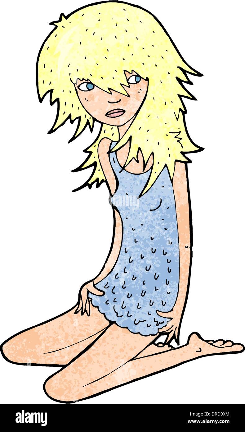 cartoon pretty girl Stock Vector Image & Art - Alamy