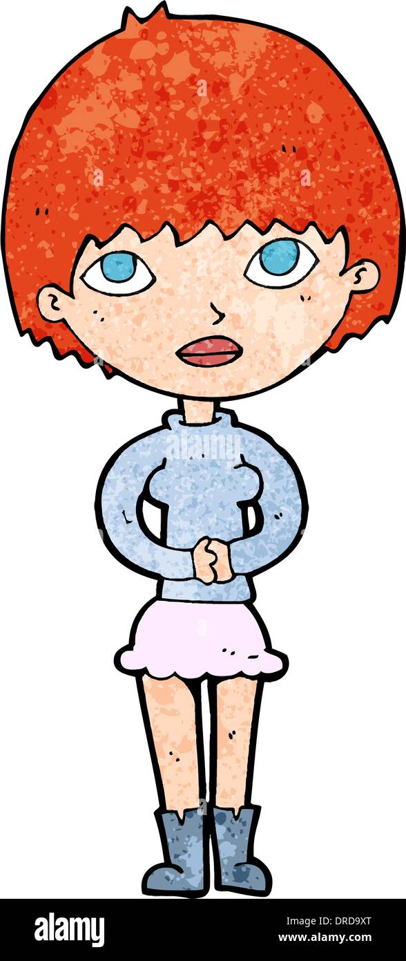 cartoon woman waiting patiently Stock Vector Image & Art - Alamy