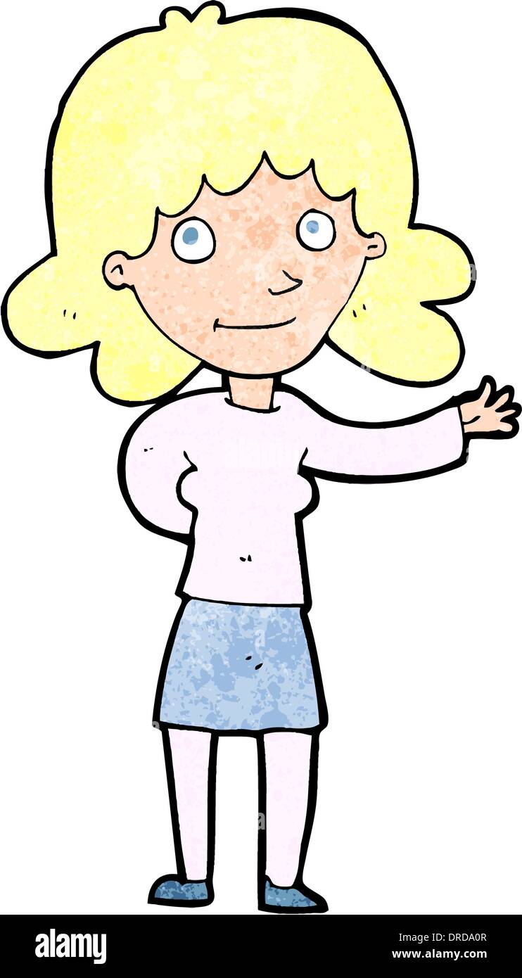 cartoon friendly woman Stock Vector Image & Art - Alamy